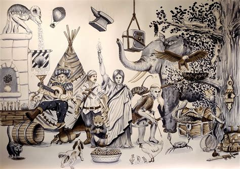 This Year I Did All The Prompts On A Single Piece Of Paper Can You Spot All The Themes R