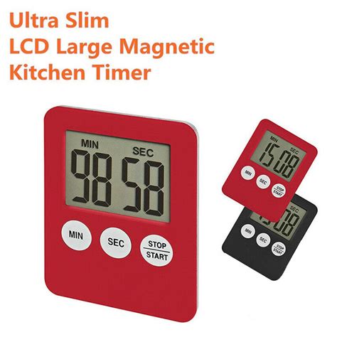 Super Thin Lcd Digital Screen Kitchen Timer Square Grandado