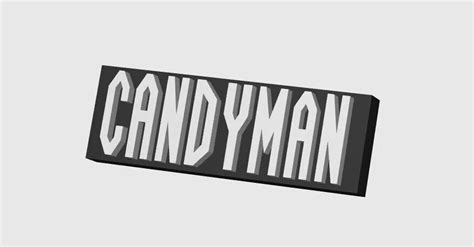 Candyman Display Plaque 3d Printed Logo Treasurecoveprints