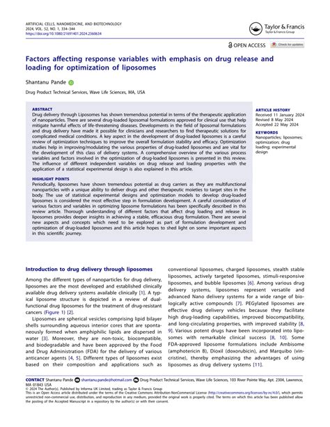 Pdf Factors Affecting Response Variables With Emphasis On Drug