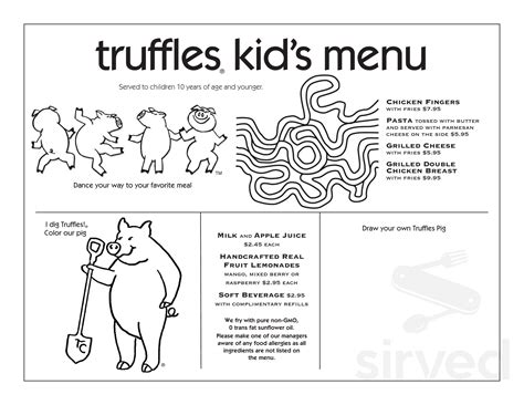 Truffles Cafe Menu In Bluffton South Carolina Usa