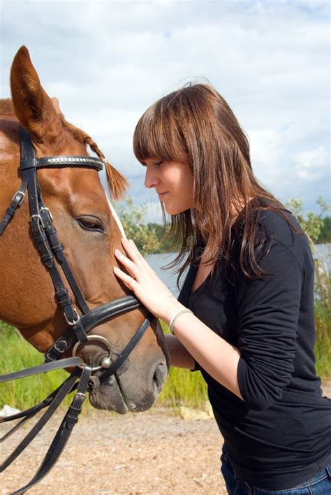 Beautiful Girl And Horse Stock Image Image Of Pony 10928423