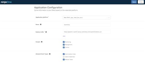 Adding Your Ninjaone Credentials To Oomnitza Oomnitza Documentation