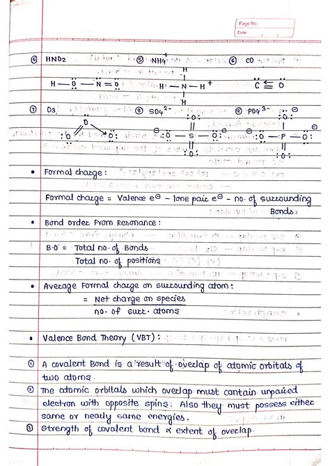 Chemical Bonding Chemistry Handwritten Notes Pdf Download