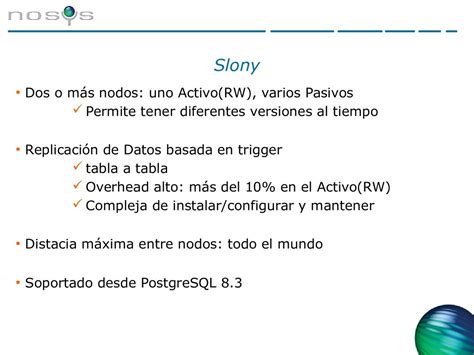 Mecanismos De Replicación Y Alta Disponibilidad En Postgresql Speaker Deck