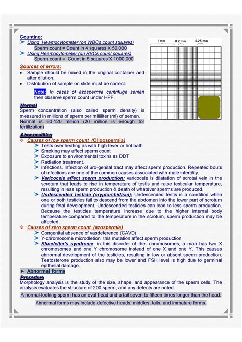 Lab Dec Lab Dec Counting Using Heamocytometer On WBCs Count Squares Sperm Count Count