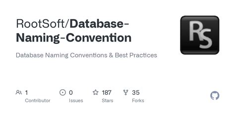 Github Rootsoft Database Naming Convention Database Naming Conventions And Best Practices