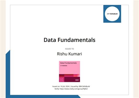 Rishu Kumari On Linkedin Ibmskillsbuild Csrbox Datafundamentals Dataanalytics