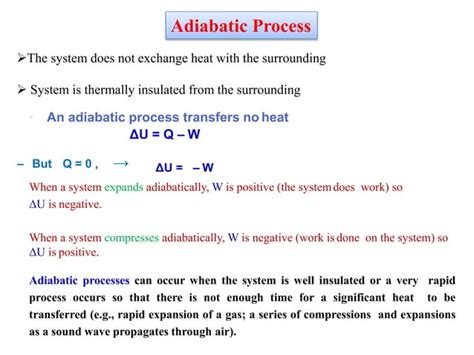 Work Done During An Adiabatic Process Pptx Physics Science