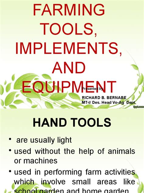 Tool Implement Equipment Pdf