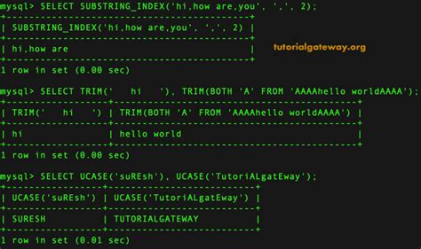 mysql string functions