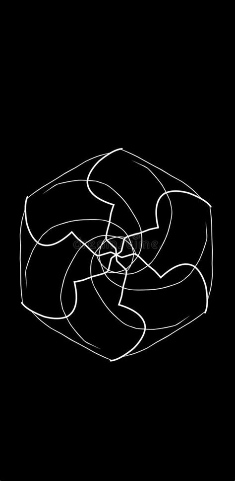 Art With Geometric Shapes Spirals Generative Or Abstract Art Created