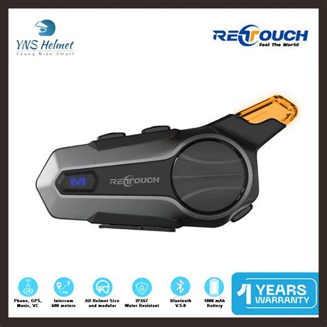 Jual Intercom Bluetooth Helm Retouch X Silver Shopee Indonesia