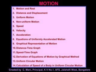 Motion Class Physics PPT