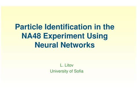 Pdf Particle Identification In The Na48 Experiment Using Neural S
