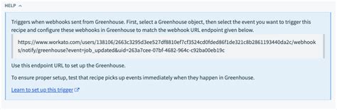 Workato Connectors Greenhouse New Event Trigger Workato Docs