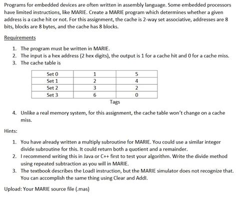 Solved Programs Embedded Devices Often Written Assembly Language