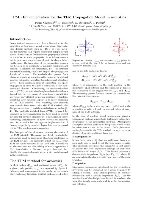 pdf pml implementation for the tlm propagation model in acoustics