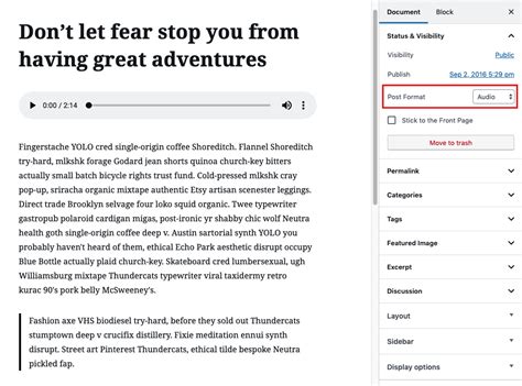Posts Setup Seashell Wordpress Theme Documentation Meks