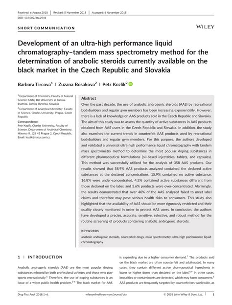 Pdf Development Of An Uhplc‐msms Method For The Determination Of