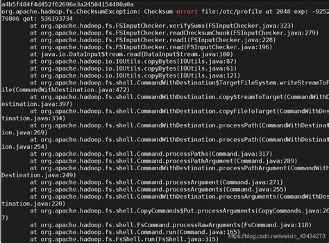 Orgapachehadoopfschecksumexceptionchecksum Error（hadoop Put指令用不了报错