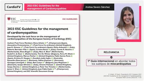 2023 Esc Guidelines For The Management Of Cardiomyopathies I Youtube
