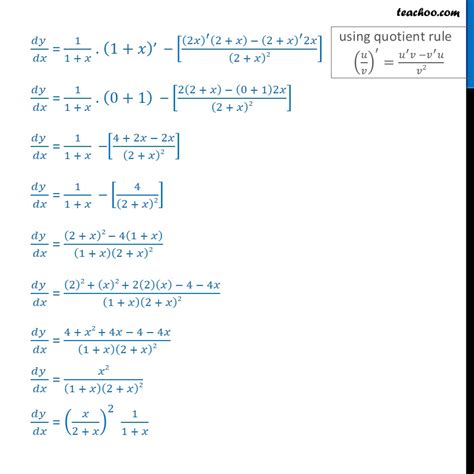 Ex 6 2 7 Show That Y Log 1 X 2x 2 X Is Increasing