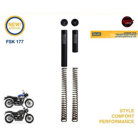 สปริงโช๊คหน้า Ohlins Fsk177 For Triumph Speed Twin 900 2023 Euro 5 Ohlins รับประกัน 2 ปี