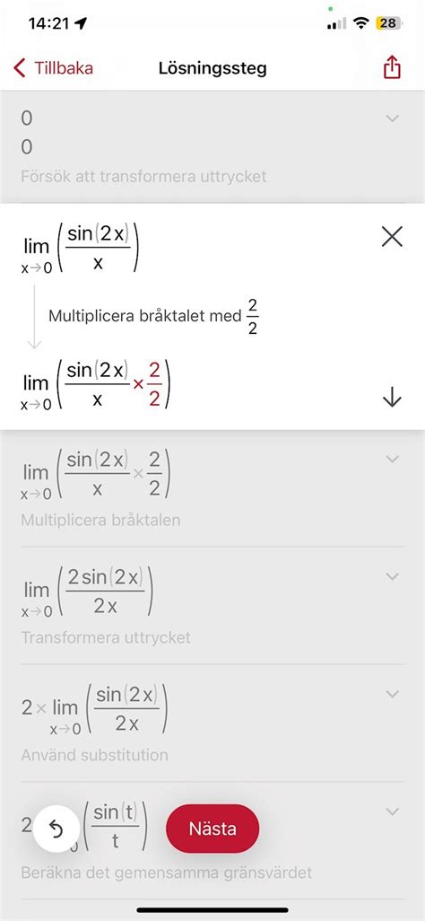 gränsvärde matematik universitet pluggakuten