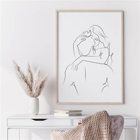 Erotic Line Art Printsex Line Artminimal Home Decorblack White