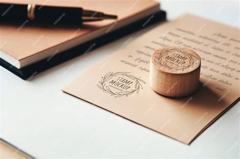 Premium Psd Bullet Journal With Stamp Mockup