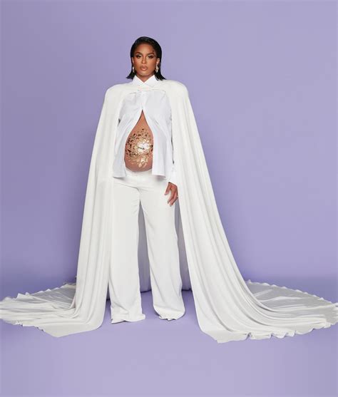 Ciara Proudly Displayed Her Pregnant Belly Decorated With Pieces Of