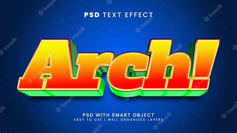 Premium Psd Arch 3d Editable Text Effect Template