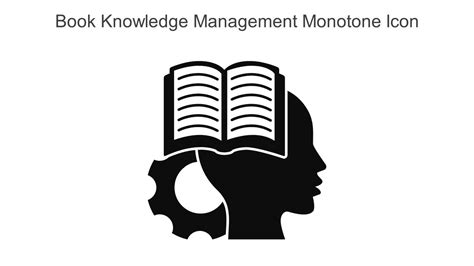 Book Knowledge Management Monotone Icon In Powerpoint Pptx Png And Editable Eps Format PPT Example