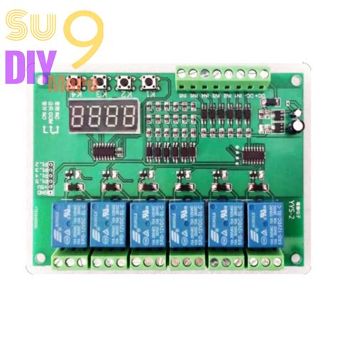 6 Way Programmable Relay Module MCU Development Delay Self Locking Jog Interlock Switch Shopee