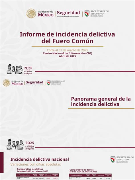 Informe De Incidencia Delictiva 2025 Pdf Violencia Crímenes