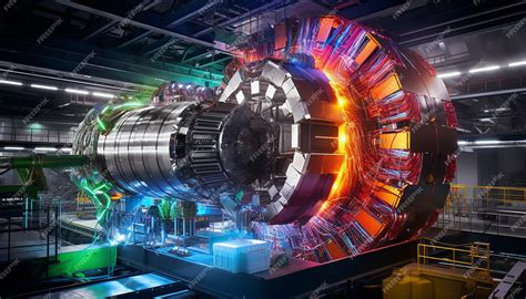 Premium Ai Image A Large Particle Collider Shown Under Lake Geneva And The Swiss Alps At Cern