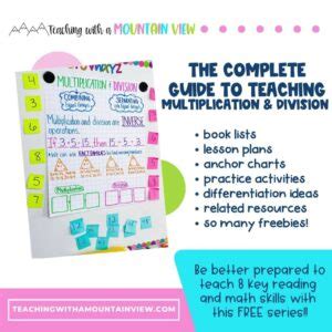 The Complete Guide To Teaching Multiplication And Division Teaching With A Mountain View
