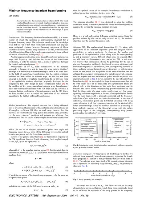 pdf minimax frequency invariant beamforming