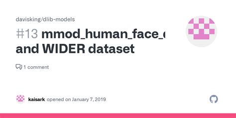 mmod human face detector dat and wider dataset · issue 13 · davisking