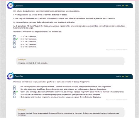 Desenvolvimento Web Simulado Estácio 7 8 Análise e Desenvolvimento de Sistemas