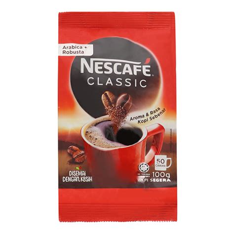 Nescafe Classic Ground Coffee 100 Kopi Terpilih Refil Pack 100g Shopee Malaysia