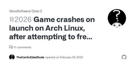 game crashes on launch on arch linux after attempting to free invalid