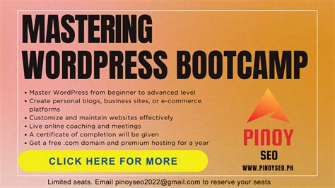 mastering wordpress bootcamp pinoy seo