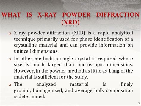 Xray Diffraction And Diffraction Methods Basics
