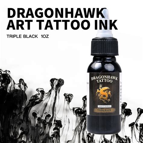 Dragonhawk 문신 잉크 1 팩 블랙 컬러 세트 1oz 병 컬러 문신 잉크 영구 문신 용품tattoo Ink