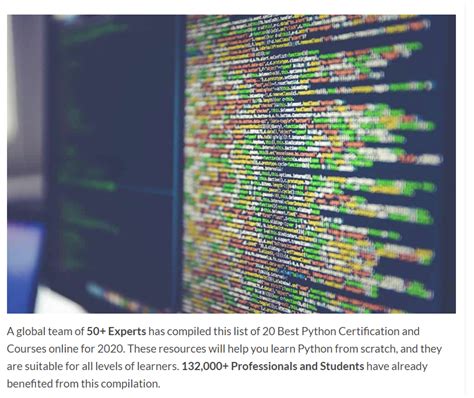 10 Best Python Certifications For 2020 By Amartini Abdelaziz Medium