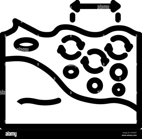 Current Generator Tidal Power Line Icon Vector Current Generator Tidal Power Sign Isolated
