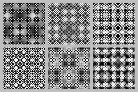 Seamless Rounded Square Pattern Set Graphic By Davidzydd · Creative Fabrica