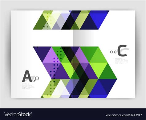 Triangle Print Template Royalty Free Vector Image